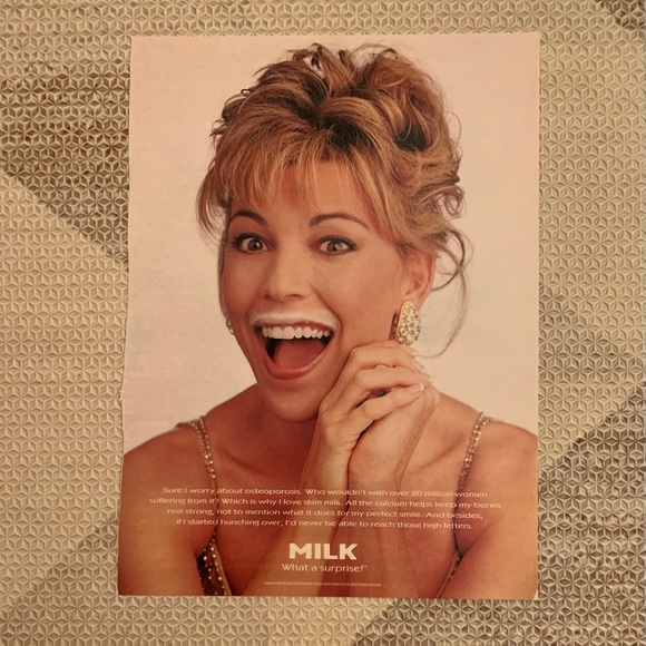 Art | Vintage Milk Ad Vanna White | Poshmark
